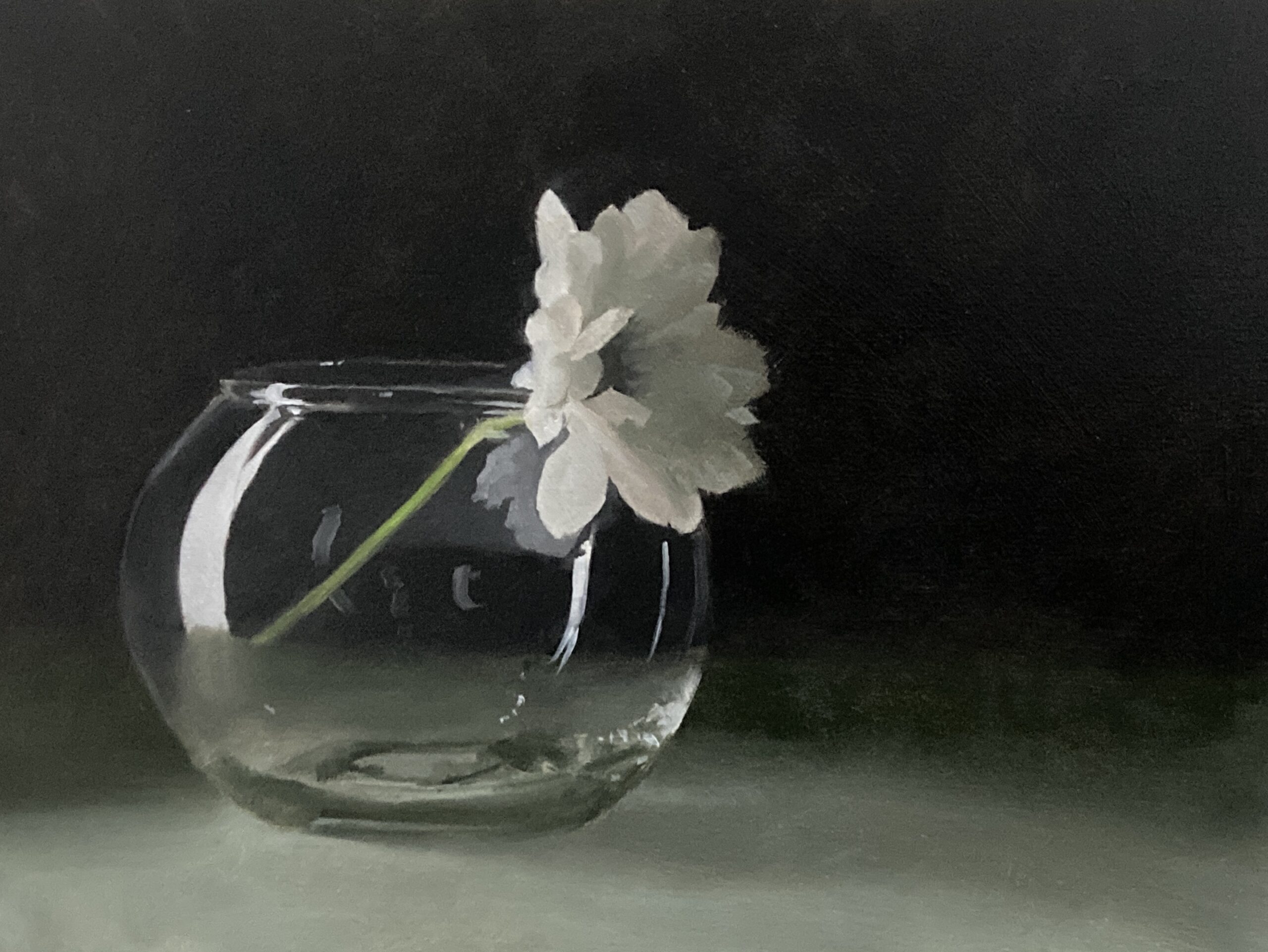 A Little Light - Original Oil Flower Painting - Michele Clamp Art